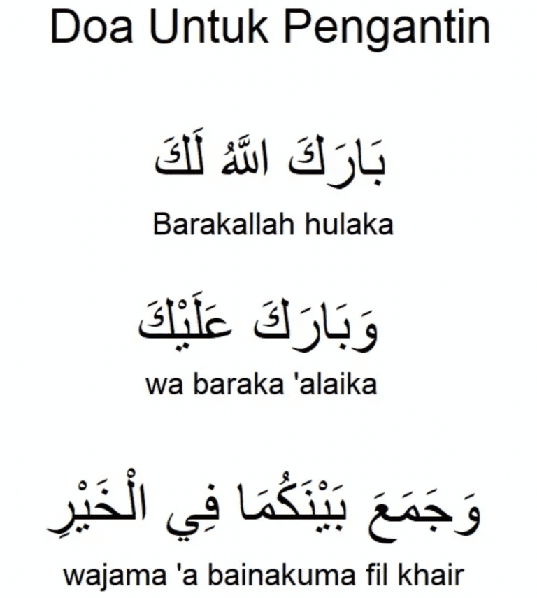 √ Doa Majlis Perkahwinan Rumi & Doa untuk Pengantin