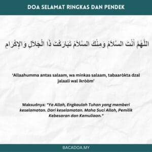 √ Doa Selamat dan Kesyukuran (Rumi, Arab, dan Maksud)