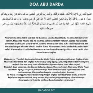 √ Doa Abu Darda (Panduan, Keutamaan, & Bacaan Lafaz Lengkap)