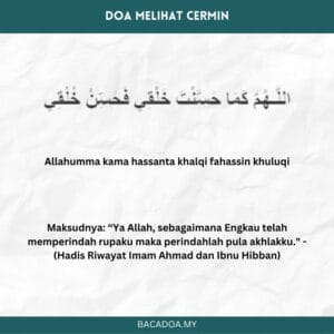 √ Adab Dan Doa Melihat Cermin Untuk Amalan Harian