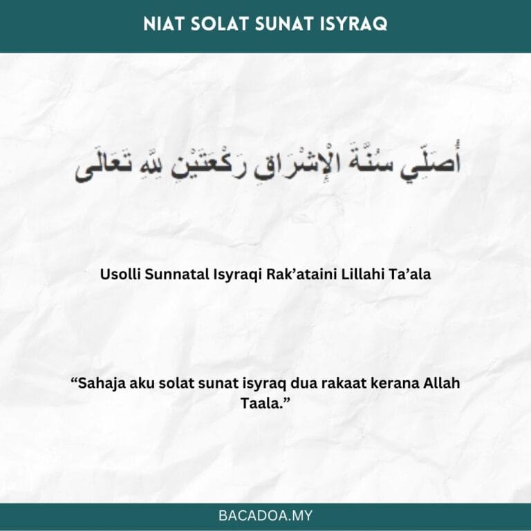 √ Niat Solat Sunat Isyraq, Panduan Lengkap dan Tata Cara